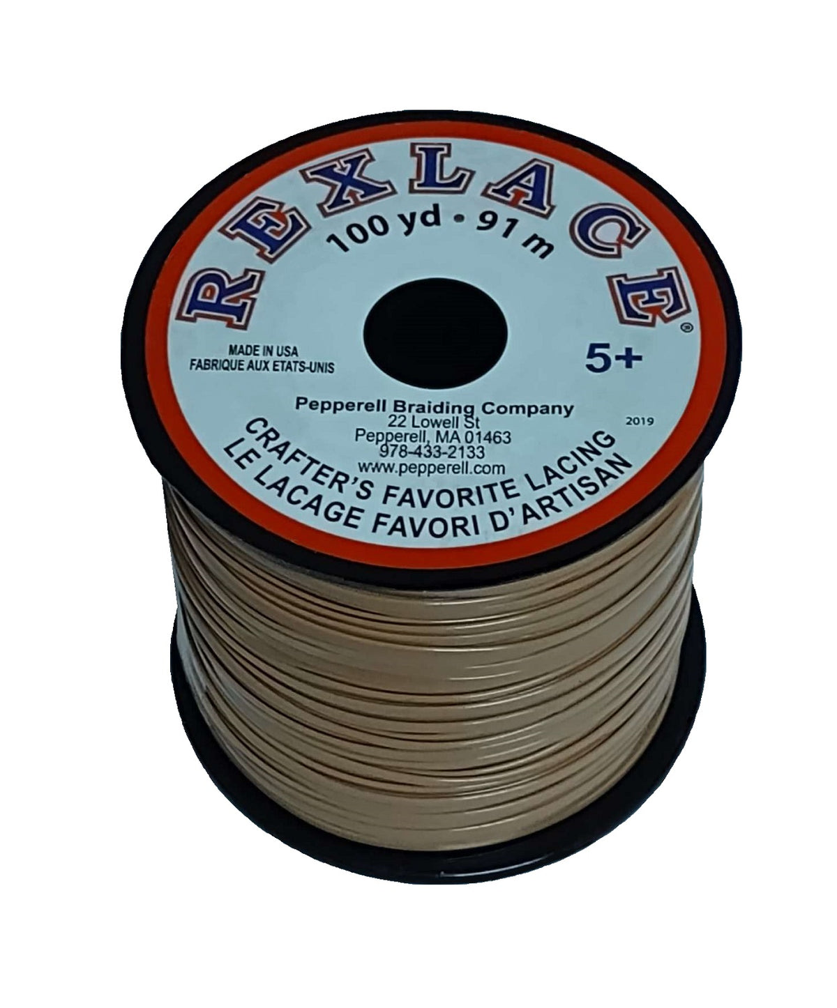 Rexlace Tan Plastic Lacing 100 yard spool — craftcove